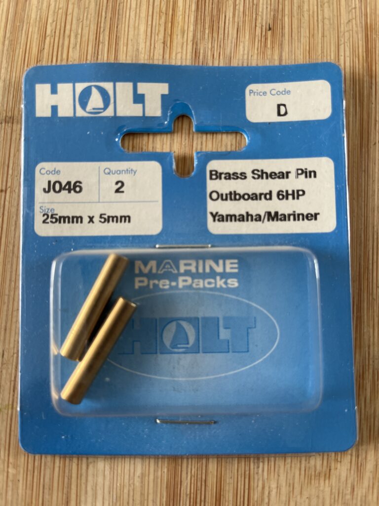 Holt marine J046 25x5mm brass shear pin - Newline Chandlery